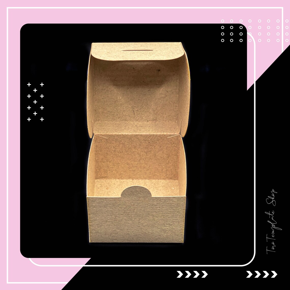Square Box Template, Gift Box Template, Candy Box Template, Cookies Box ...