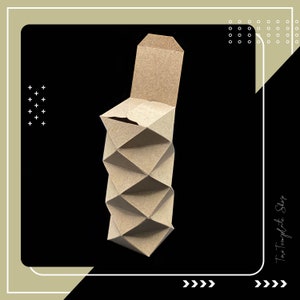 Zigzag Box Template, Gift Box Template, Candy Box Template, Resizeable ...