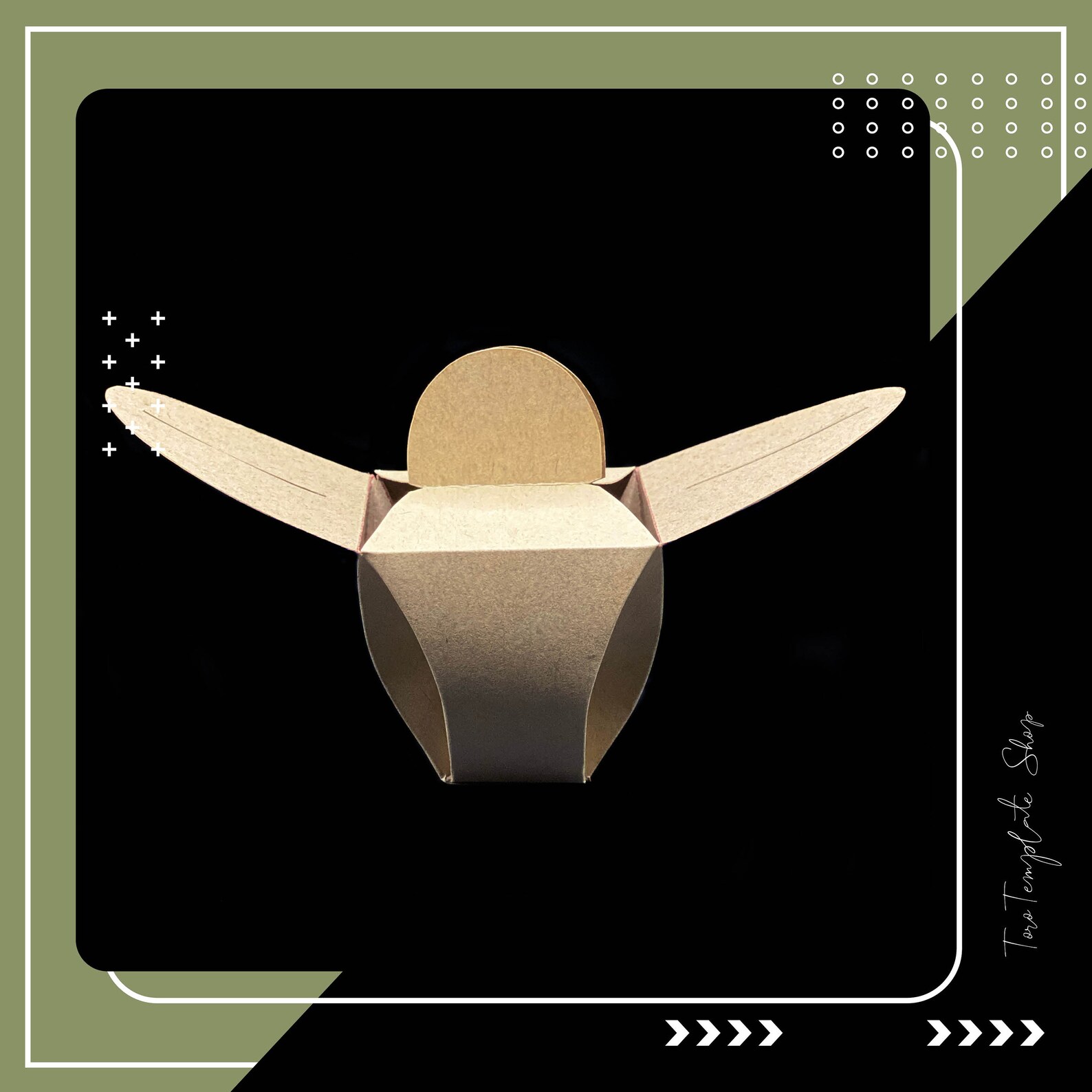 Curved Box Template, Gift Box Template, Candy Box Template, Cookies Box ...