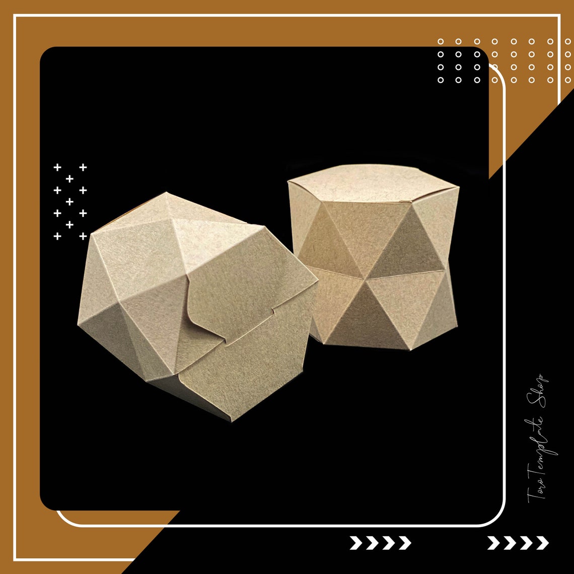 Hexagon Zigzag Box Template, Gift Box Template, Candy Box Template ...