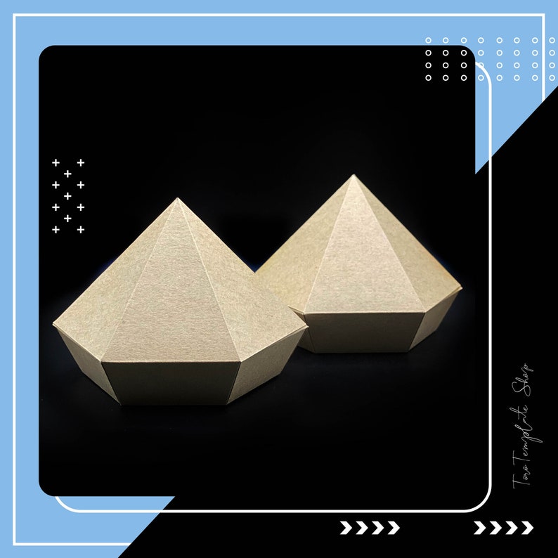 Diamond Shape Box Template, Gift Box Template, Candy Box Template ...