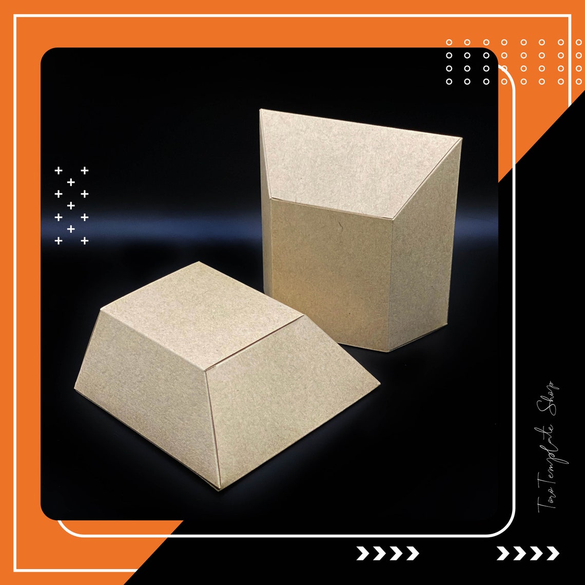 Trapezoid Box Template, Cookies Box Template, Gift Box Template, Candy ...