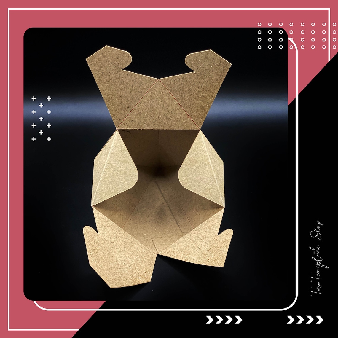 Diamond Shape Box Template, Gift Box Template, Candy Box Template ...