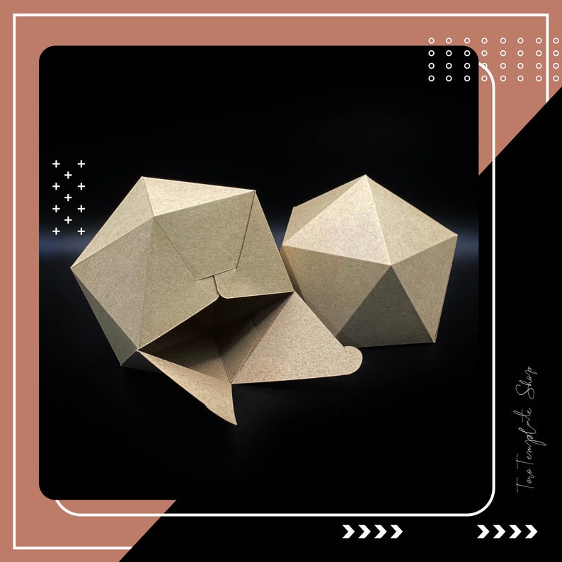 Pentagon Pyramid Box Template: Resizeable Gift/candy Box (digital ...