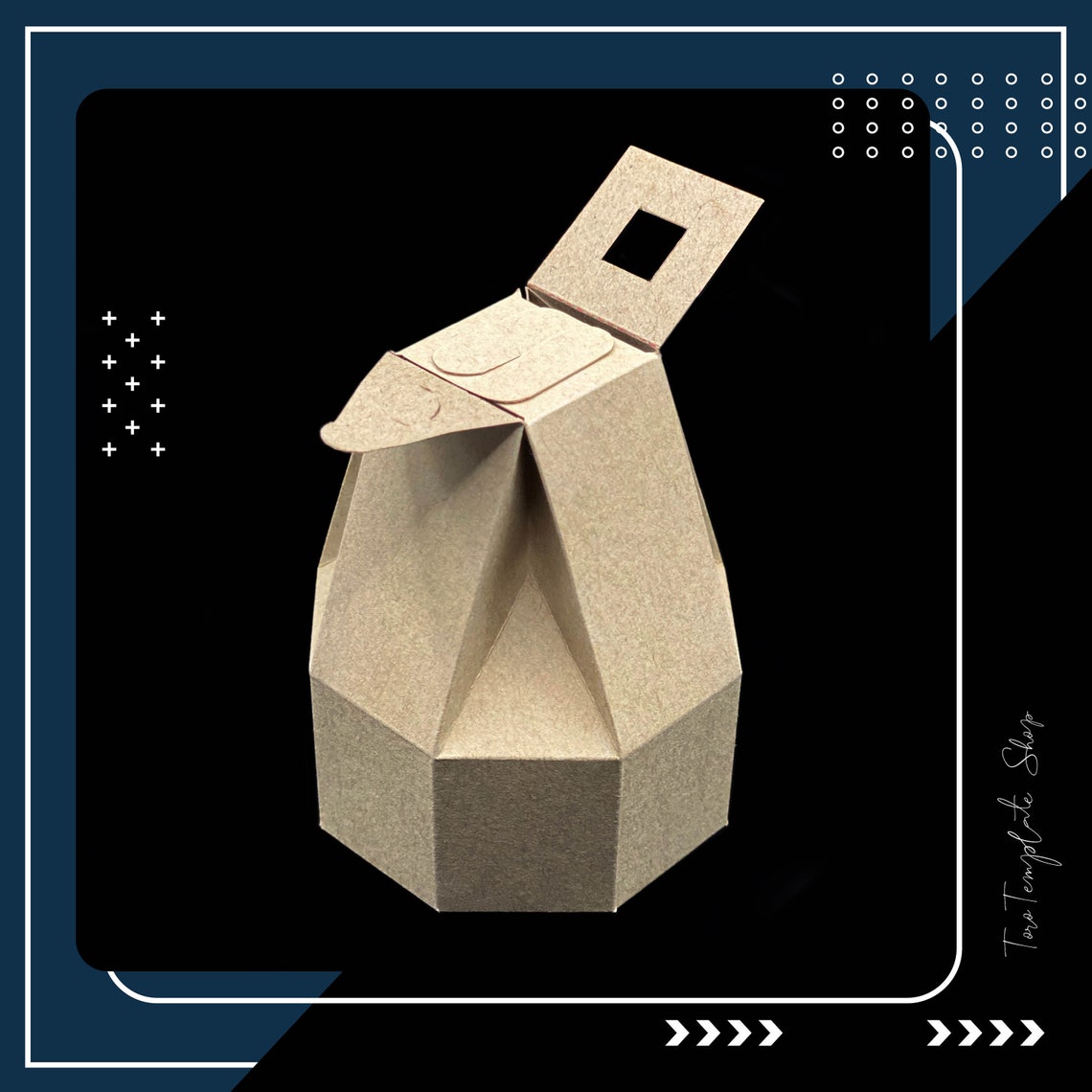 Octagon Box Template, Gift Box Template, Candy Box Template, Cookies ...