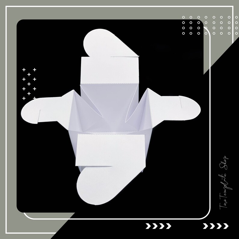 Square Heart Box Template, Gift Box Template, Candy Box Template ...