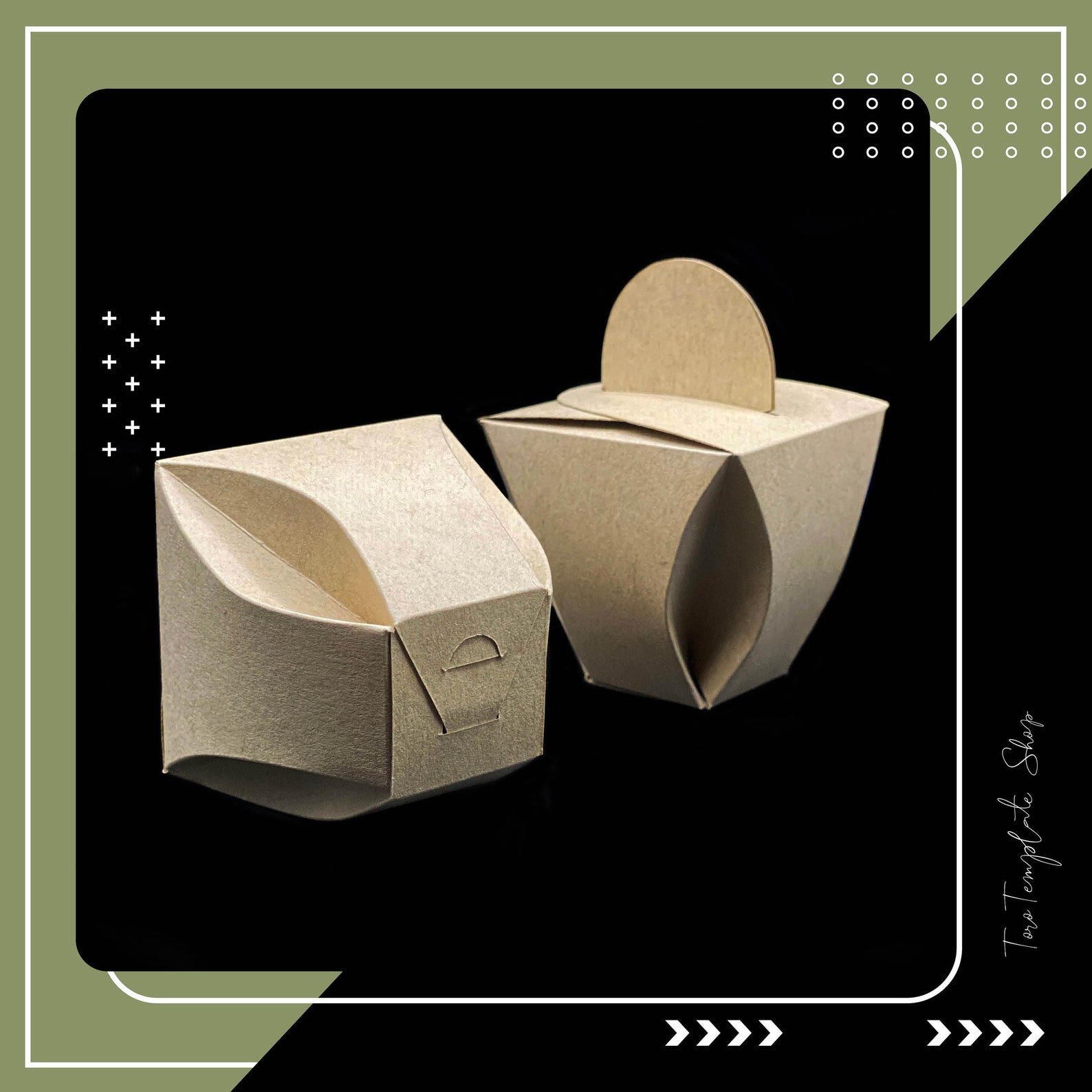 Curved Box Template, Gift Box Template, Candy Box Template, Cookies Box ...