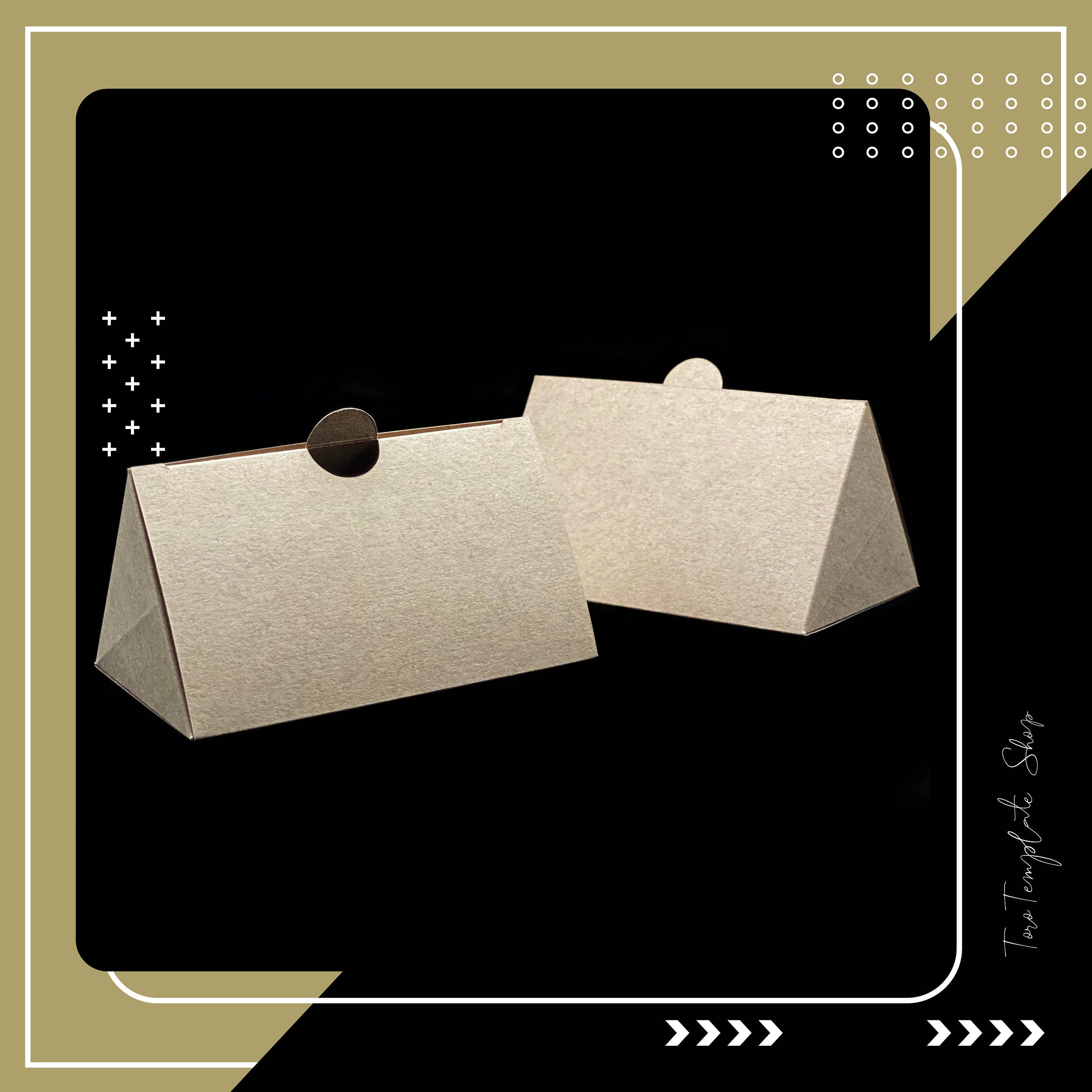 Triangle Gift Box Template: Printable Candy & Jewelry Box (digital ...