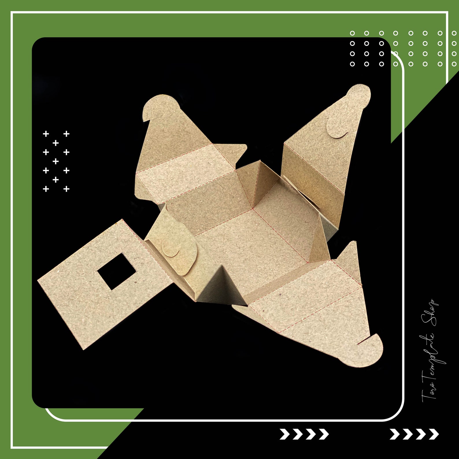 Rectangle Cut Corner Box Template, Gift Box Template, Candy Box ...