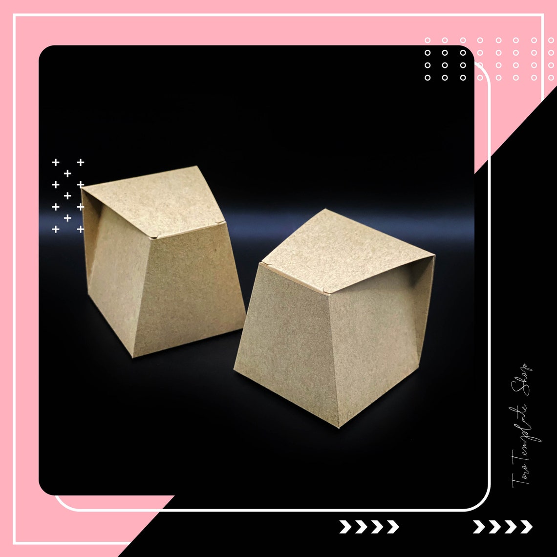 Trapezoid Box Template, Gift Box Template, Candy Box Template, Cookies ...