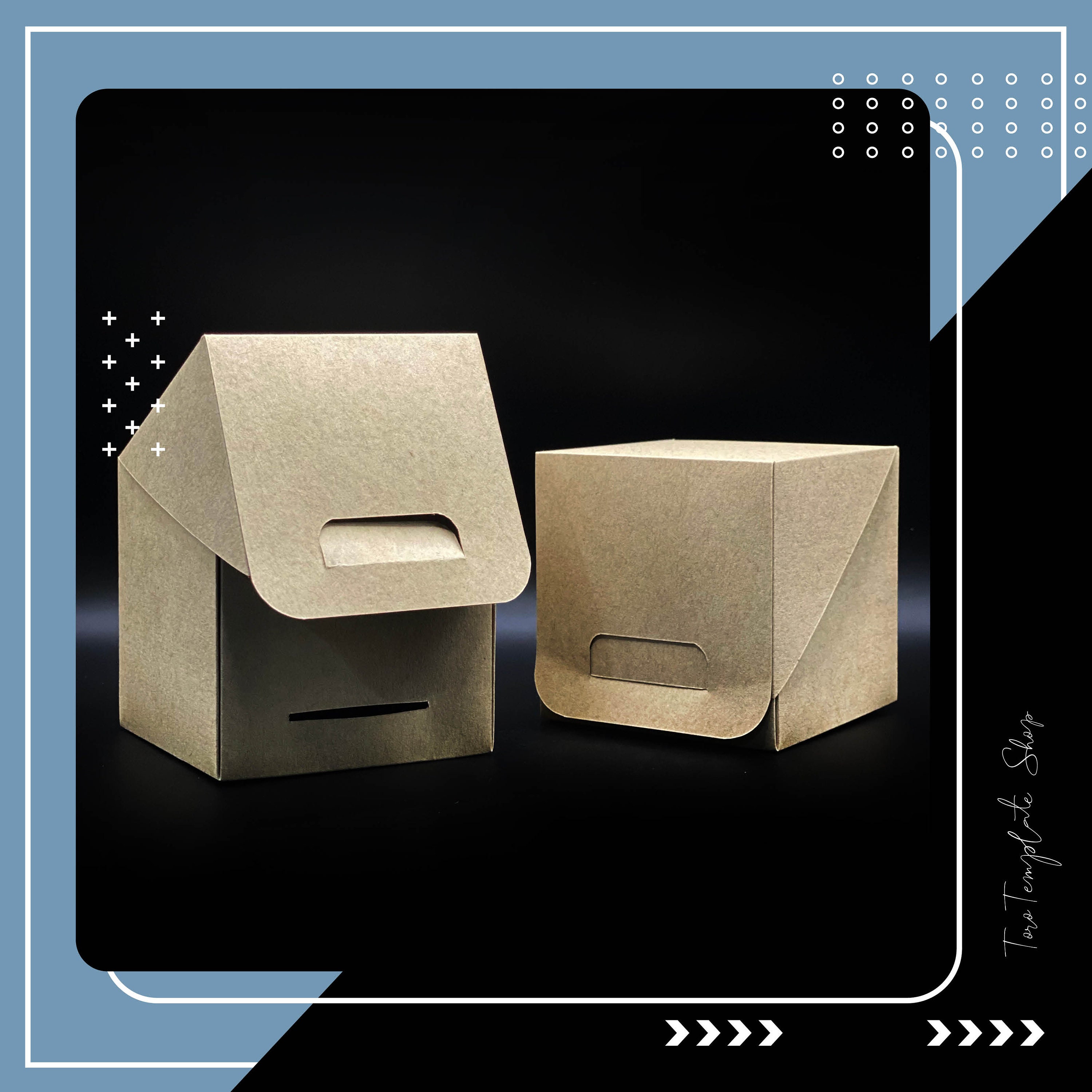 Square Box Template Cookies Box Template Gift Box Template - Etsy