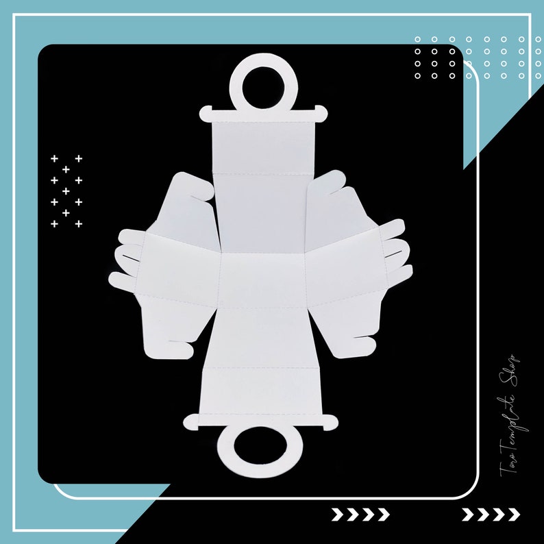 Box With Circle Handle Template, Gift Box Template, Candy Box Template ...