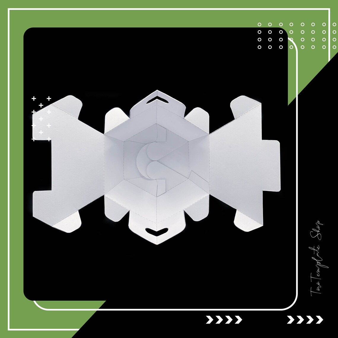 Hexagon Food Box Template, Gift Box Template, Cookie Box Template ...