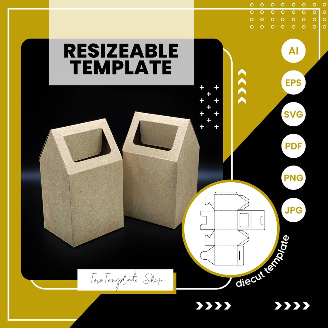 Bin Box Template, Resizeable Template, Printable - Etsy