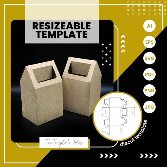 Bin Box Template Resizeable Template Printable - Etsy