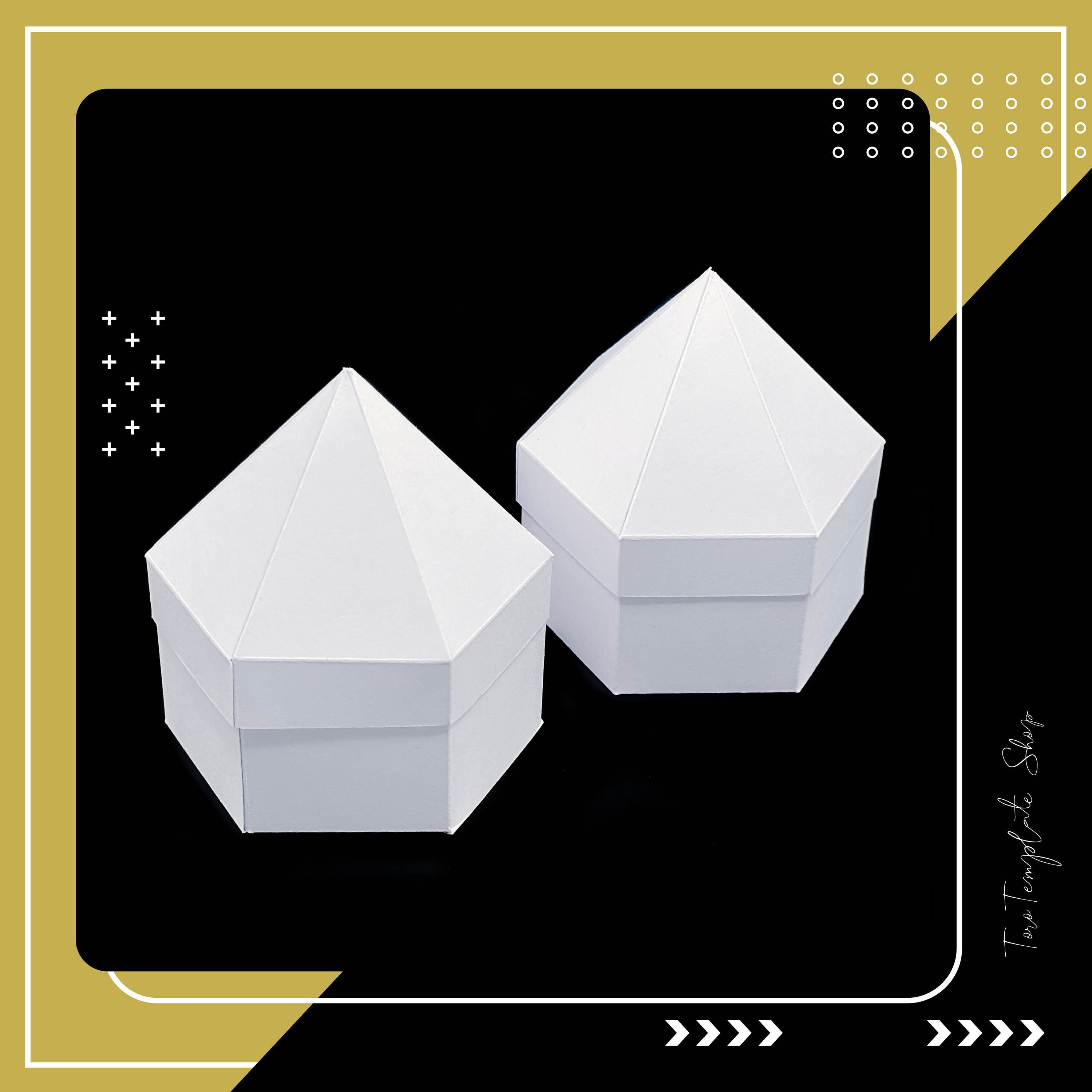 Hexagon Box With Lid Template, Gift Box Template, Jewelry Box Template ...