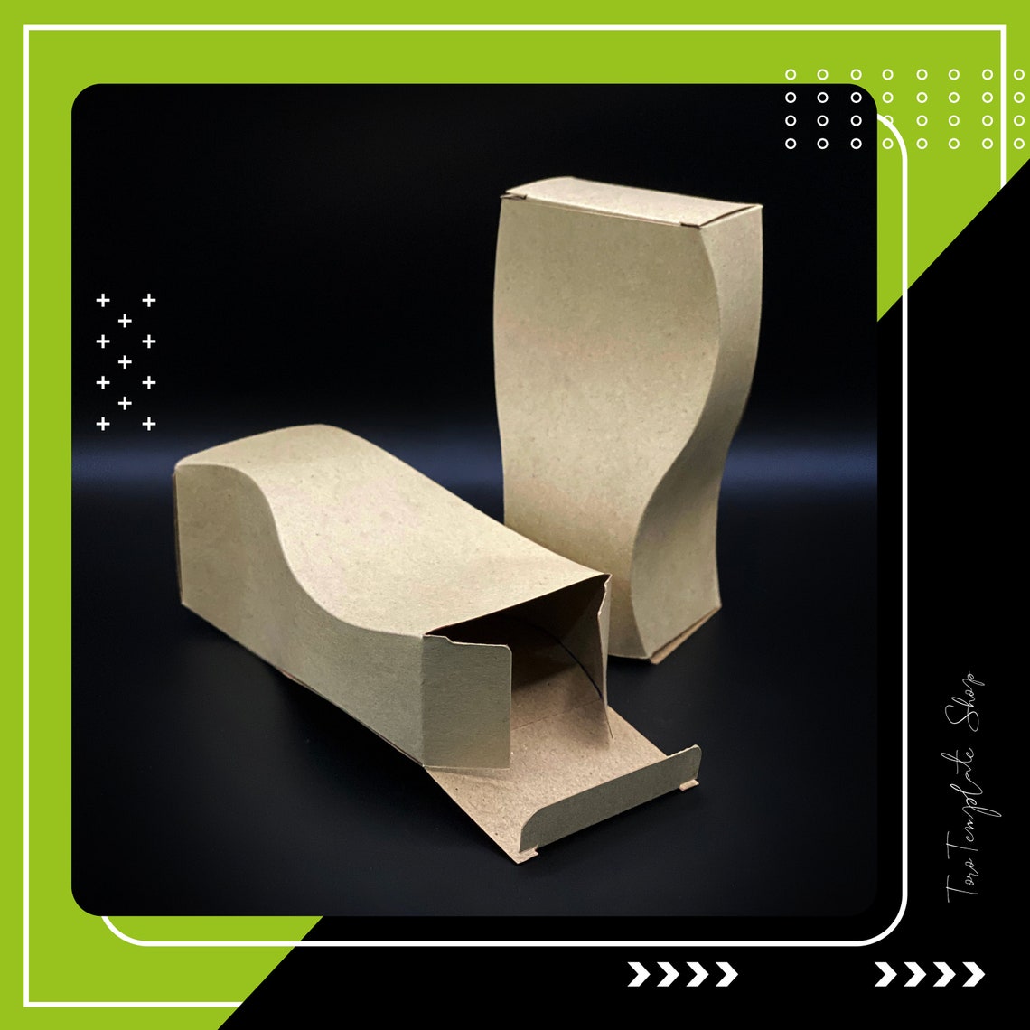 Curved Box Template, Gift Box Template, Box Template, Candy Box ...