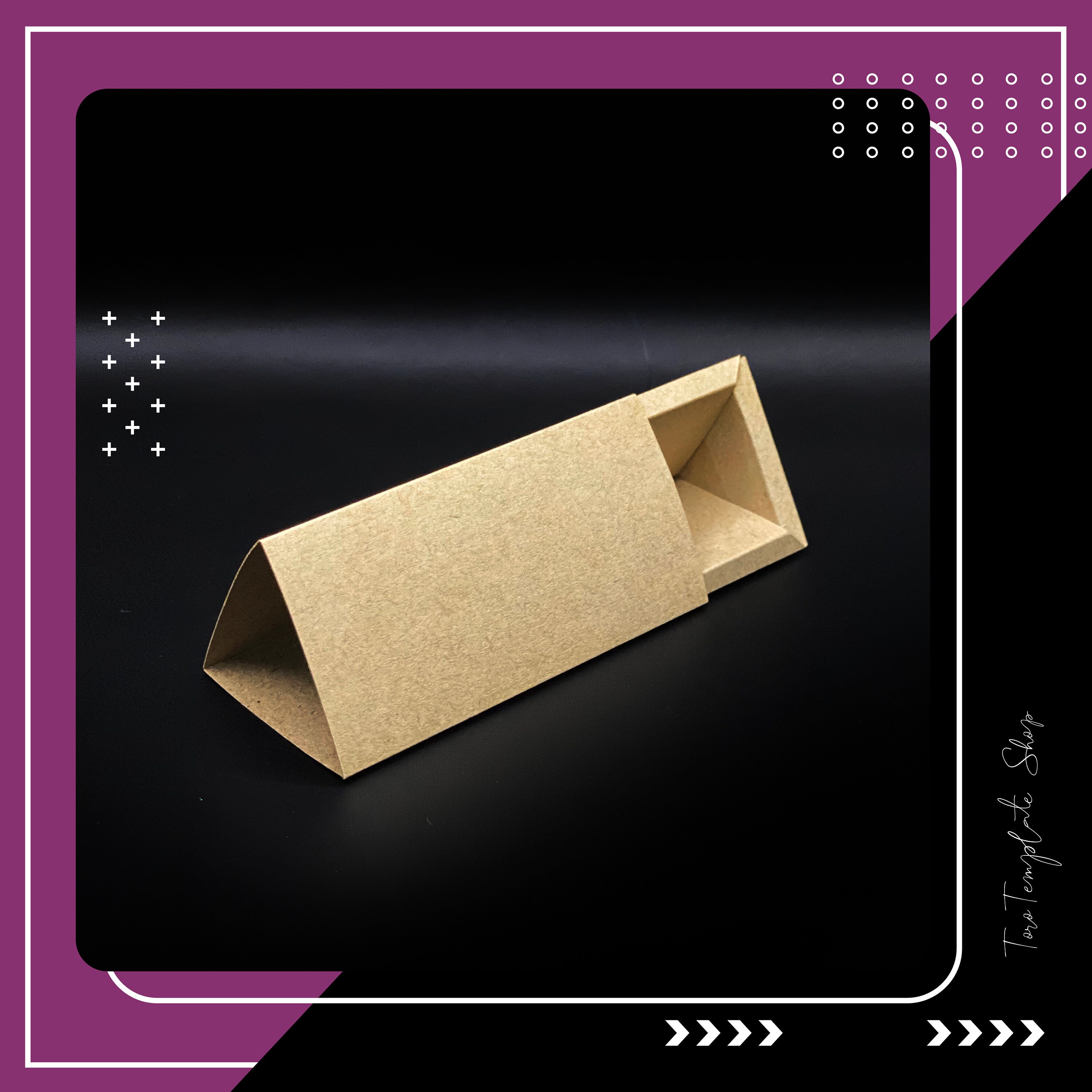 Triangle Drawer Box Template, Drawer Box Template, Box Template, Gift ...