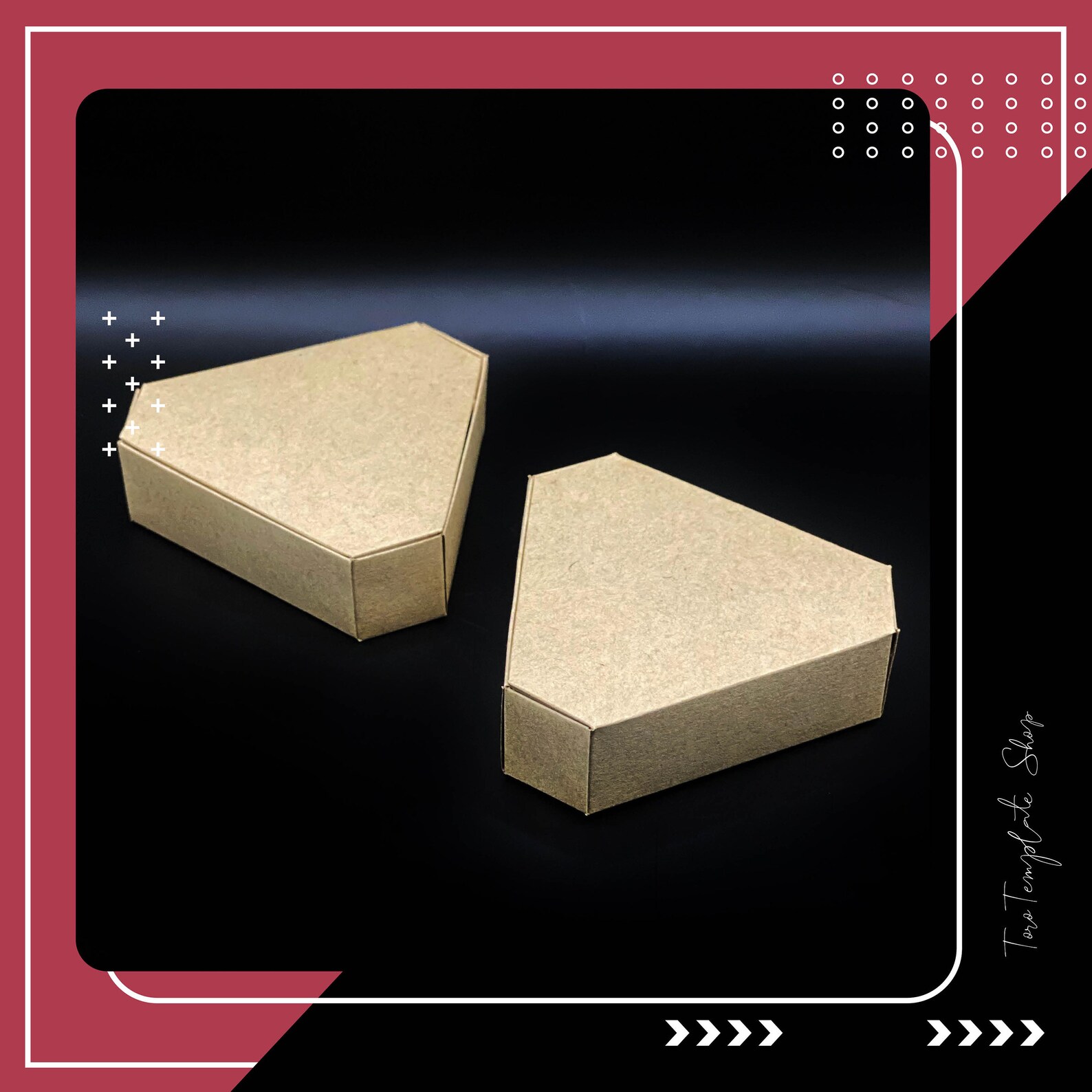 Triangle Box Template Gift Box Template Candy Box Template - Etsy