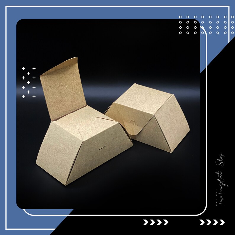 Trapezoid Box Template, Box Template, Cookies Box Template, Gift Box ...