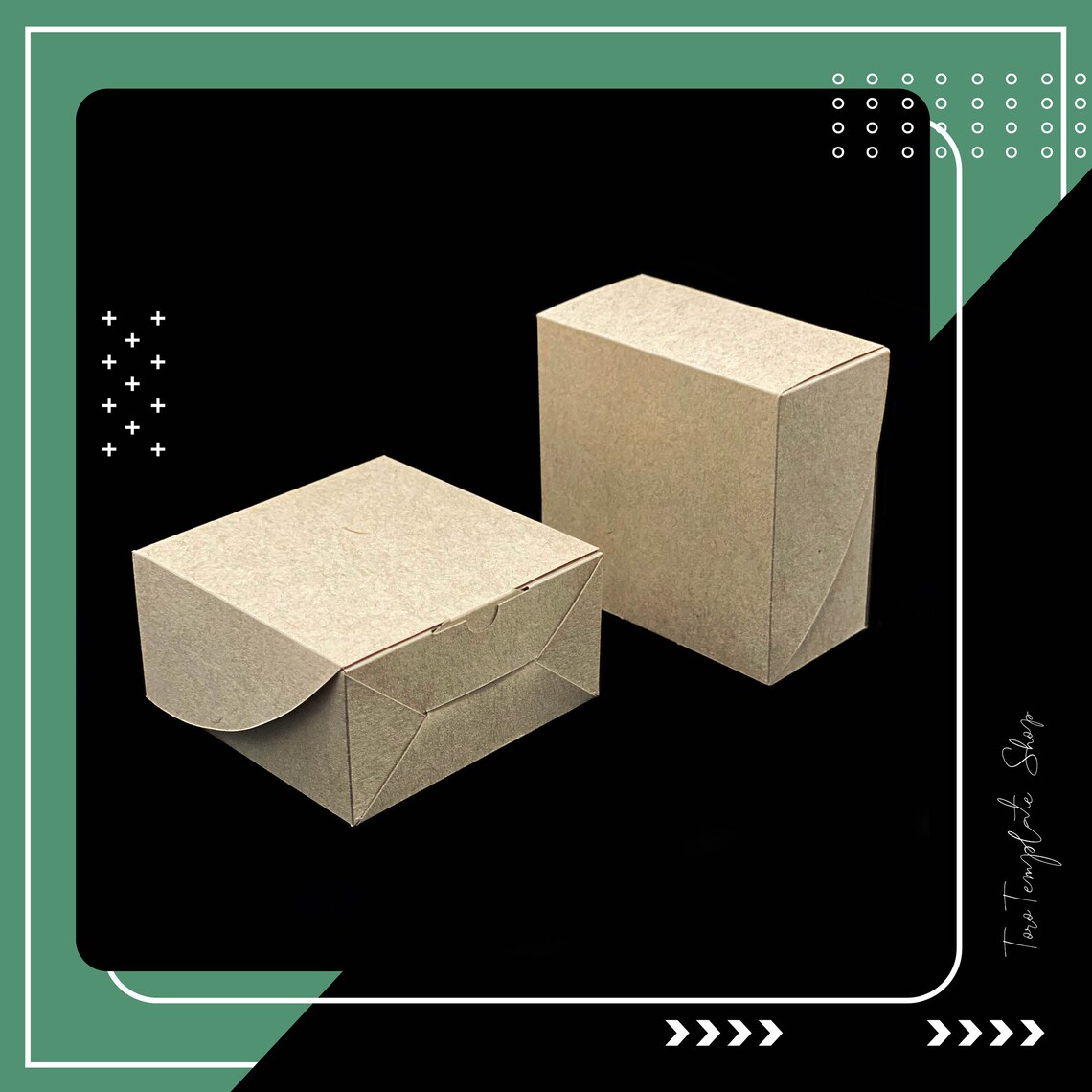 Rectangle Flip Box Template: Printable Candy/cookie Box (digital ...