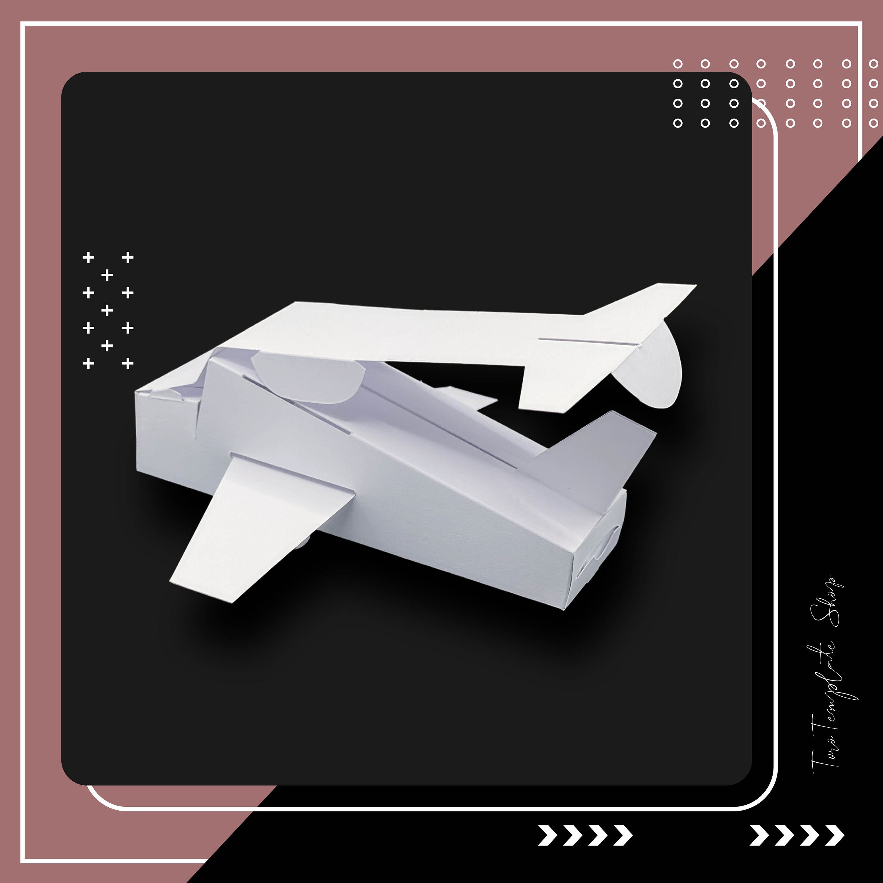 Aircraft Shape Box Template, Plane Shape Box Template Template, Gift ...