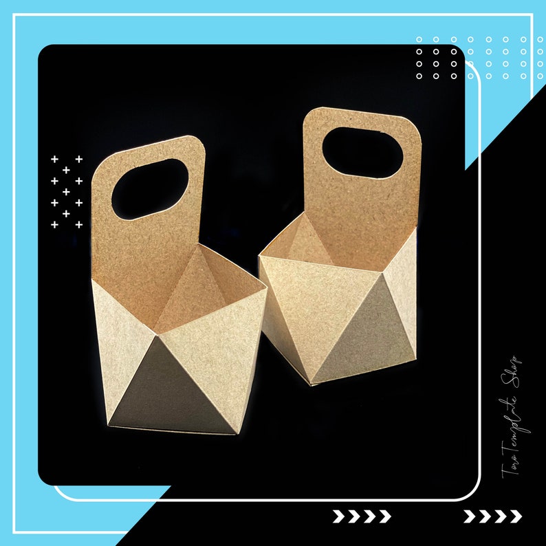 Octagon Basket Box Template, Cookies Box Template, Gift Box Template ...