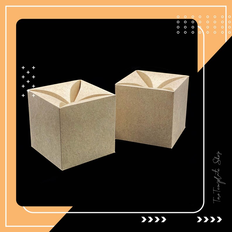 Square Box Template, Gift Box Template, Candy Box Template, Cookies Box ...