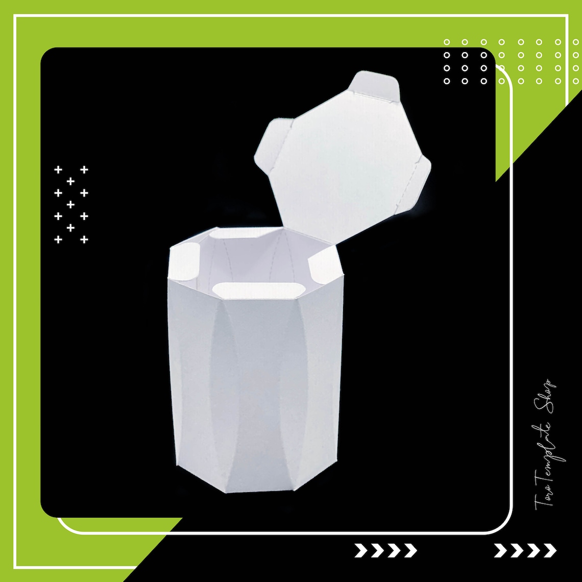 Octagon Box Template Curved Angle Box Template Gift Box - Etsy