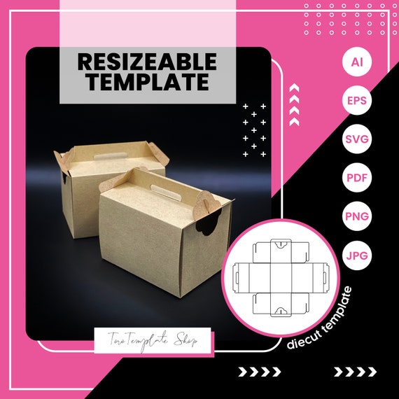 Box Template Cookies Box Template Gift Box Template Candy | Etsy