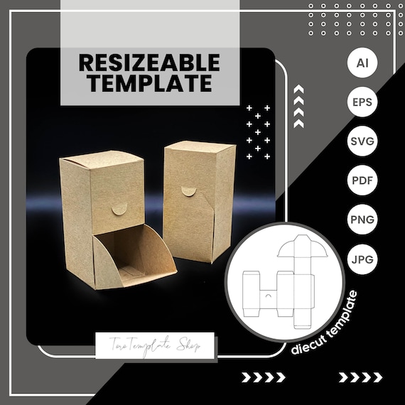 Rectangle Box Template Gift Box Template Cookies Box - Etsy