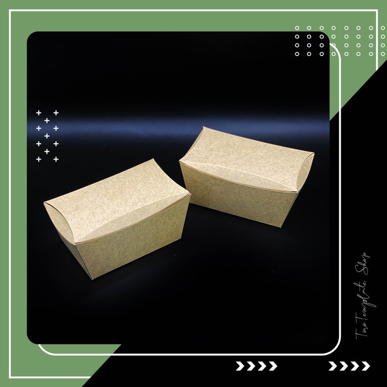 Curved Box Template, Cookies Box Template, Gift Box Template, Candy Box ...