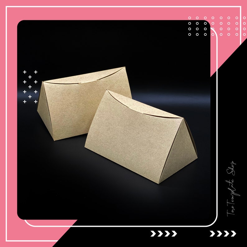 Triangle Box Template, Box Template, Gift Box Template, Cookies Box ...