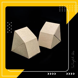 Twin Triangle Box Template, Gift Box Template, Candy Box Template ...