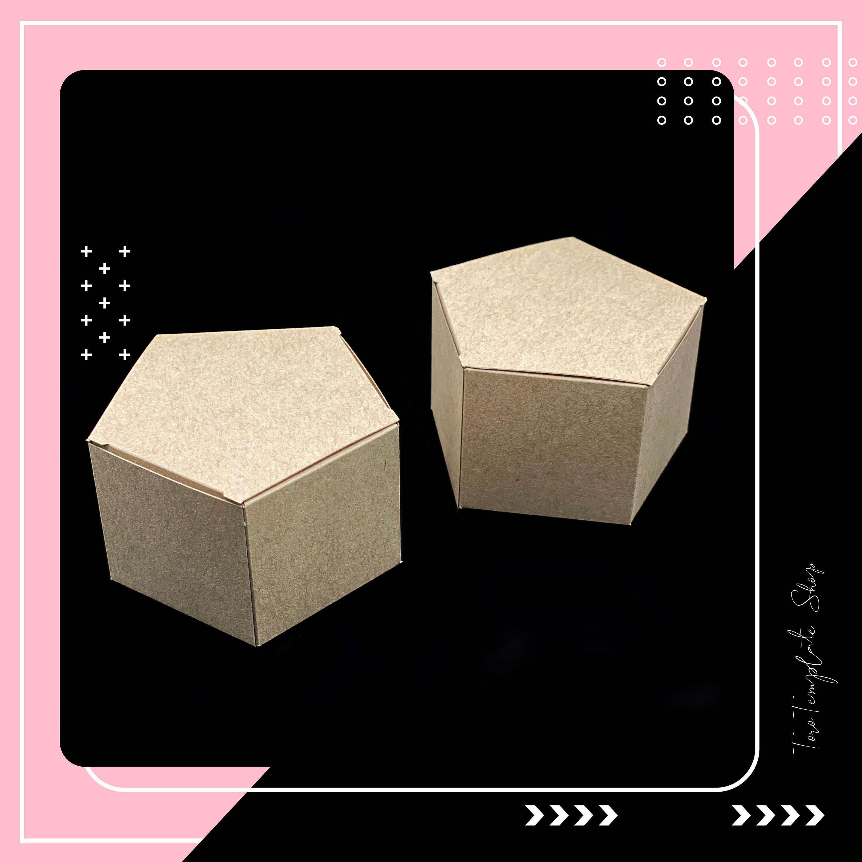 Pentagon Box Template, Gift Box Template, Candy Box Template, Cookies ...
