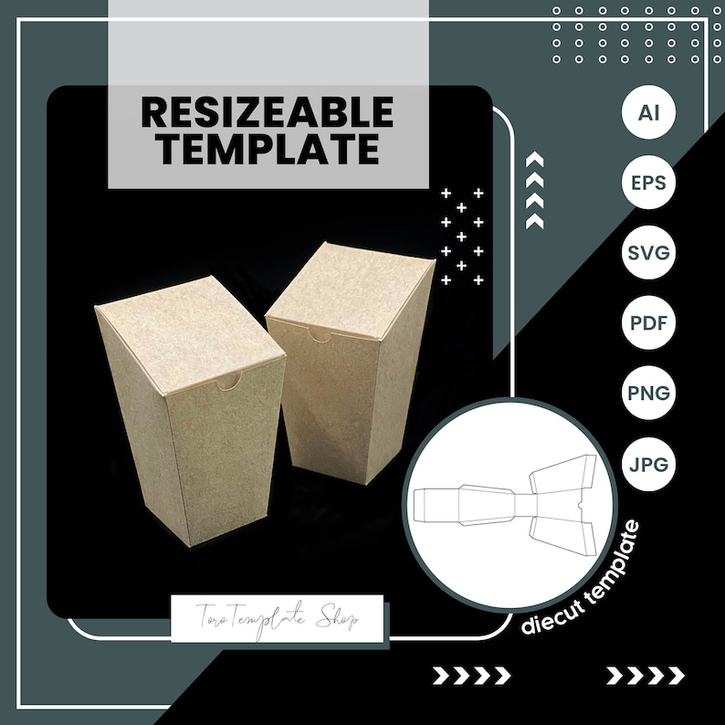 Trapezoid Box Template: Resizeable Printable (digital Download) - Etsy