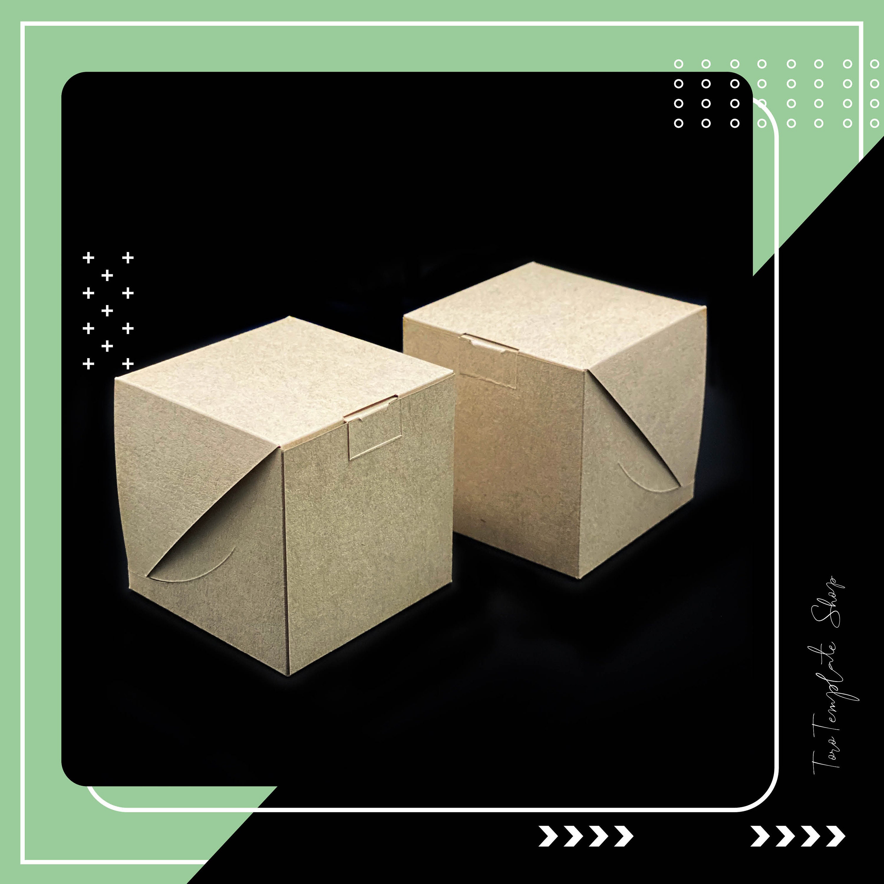 Square Box Template Cookies Box Template Gift Box Template - Etsy