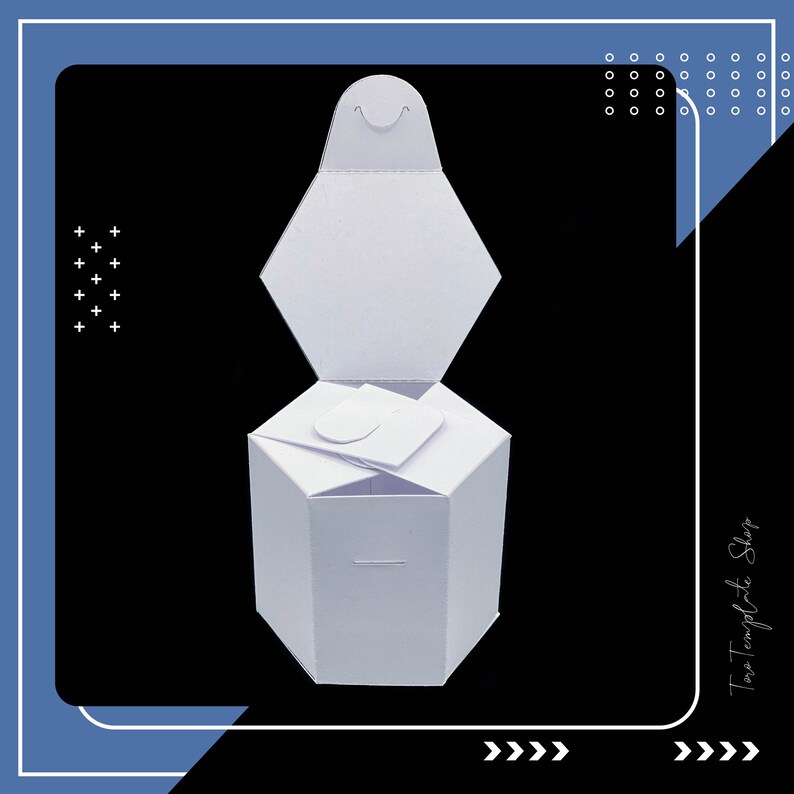 Hexagon Box Template, Gift Box Template, Candy Box Template, Cookies ...