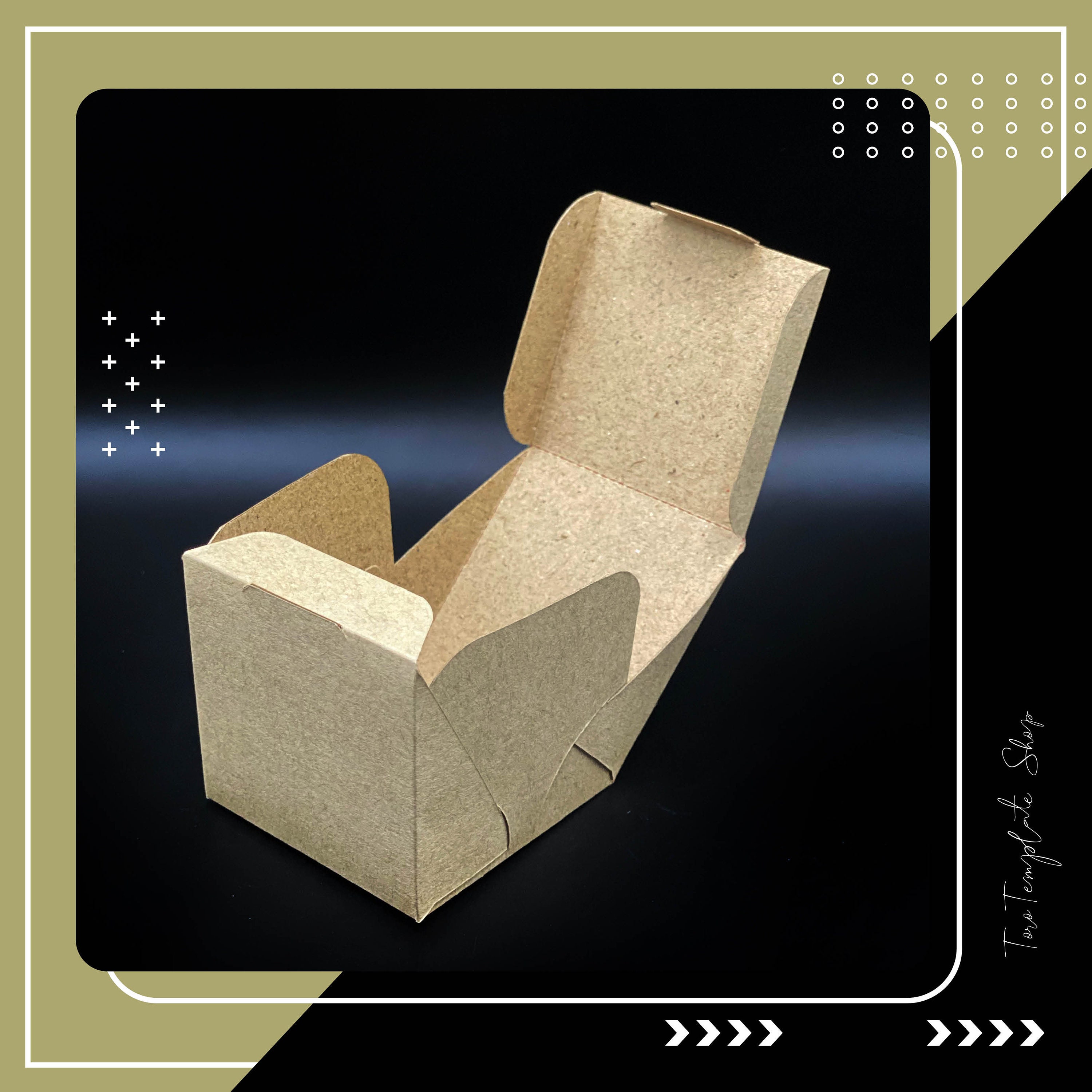 Square Box Template, Gift Box Template, Candy Box Template, Cookies Box ...