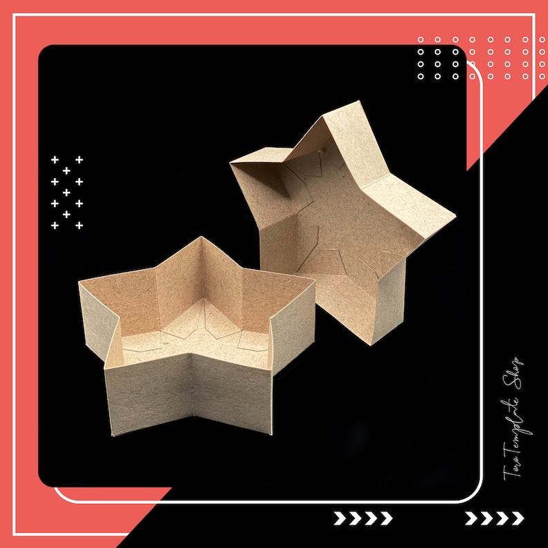 Star Box Template: Gift/candy/cookies Box (digital Download) - Etsy