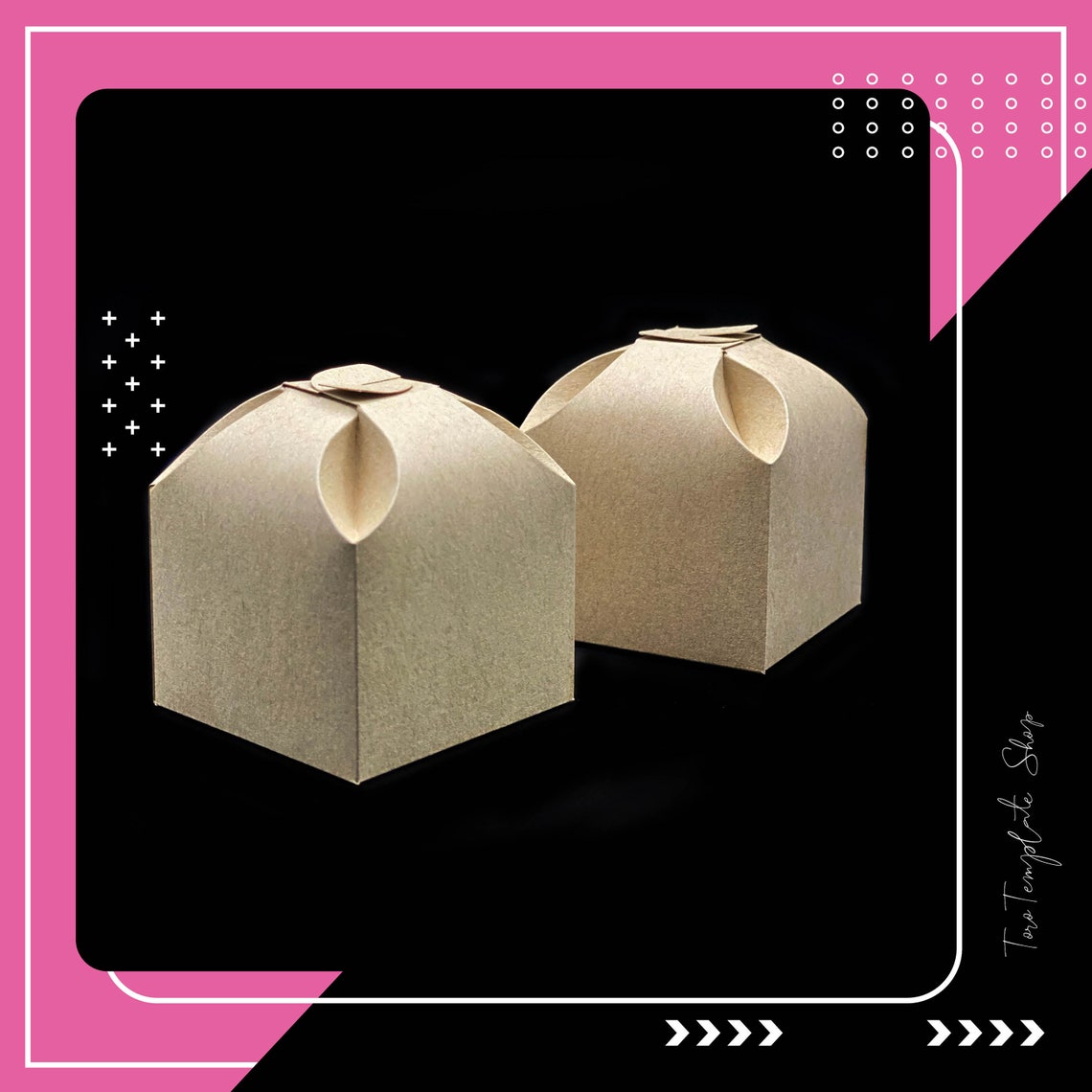 Curved Box Template, Gift Box Template, Candy Box Template, Cookies Box ...