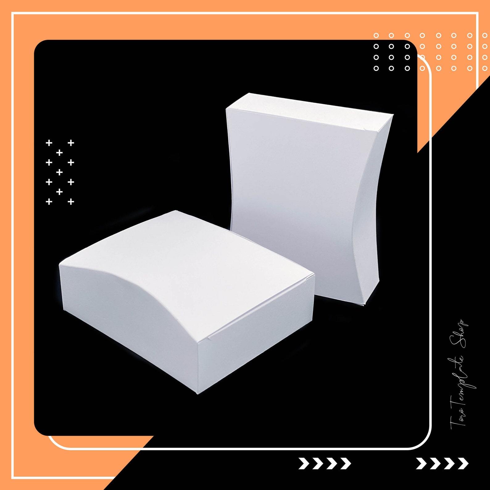 Curved Box Template, Gift Box Template, Candy Box Template, Resizeable ...