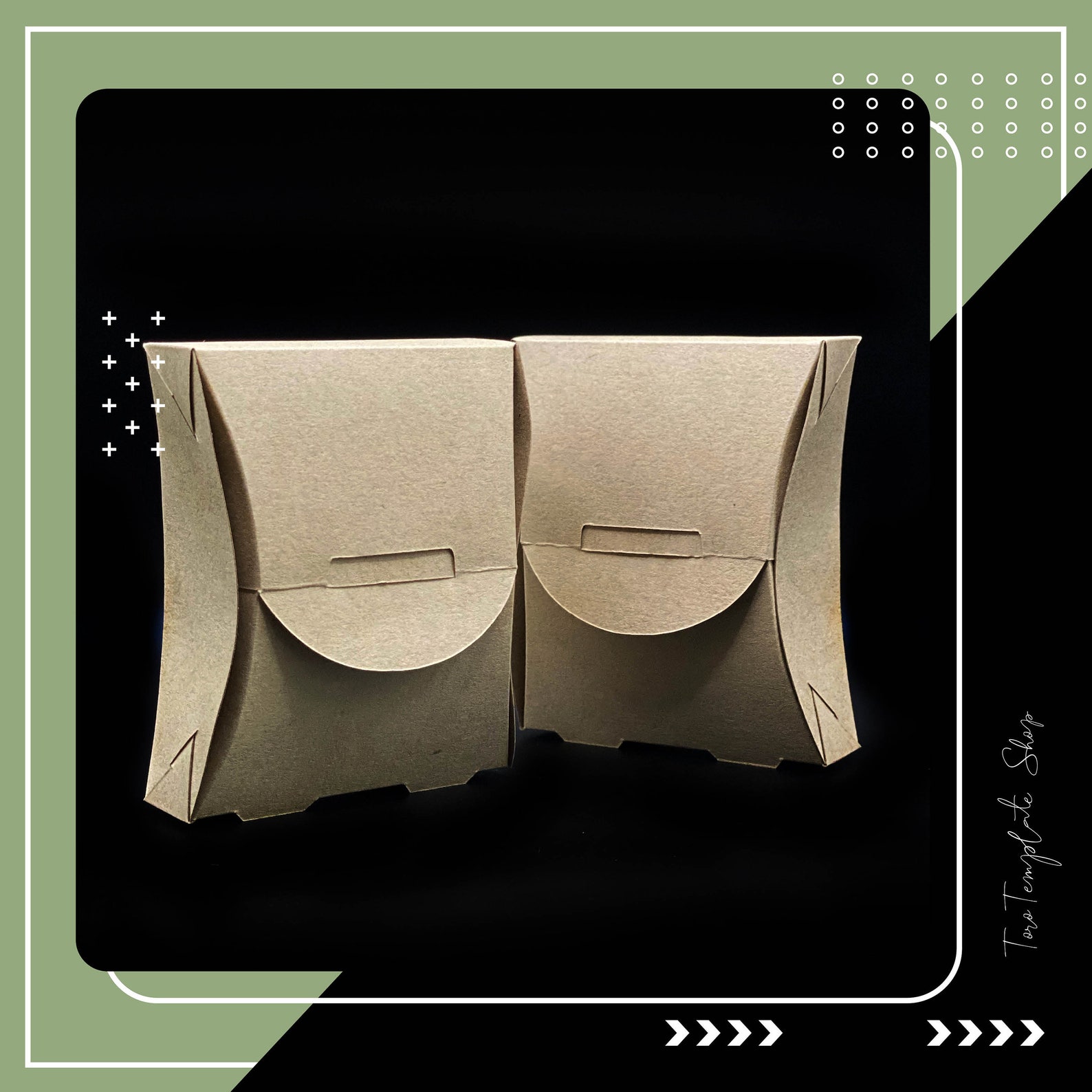 Curved Box Template, Cookies Box Template, Gift Box Template, Candy Box ...