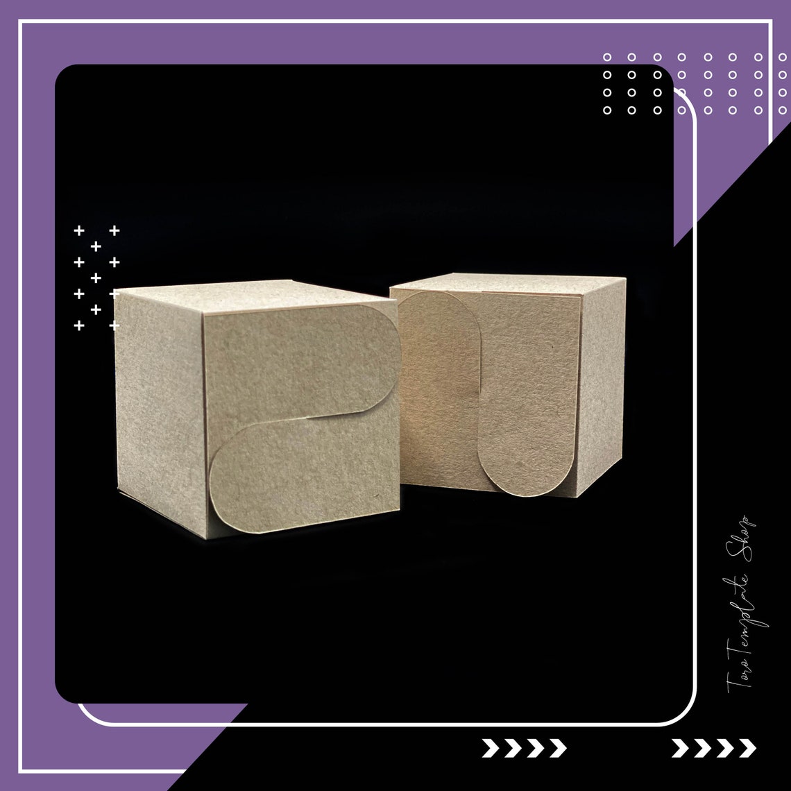 Square Box Template, Gift Box Template, Candy Box Template, Cookies Box ...