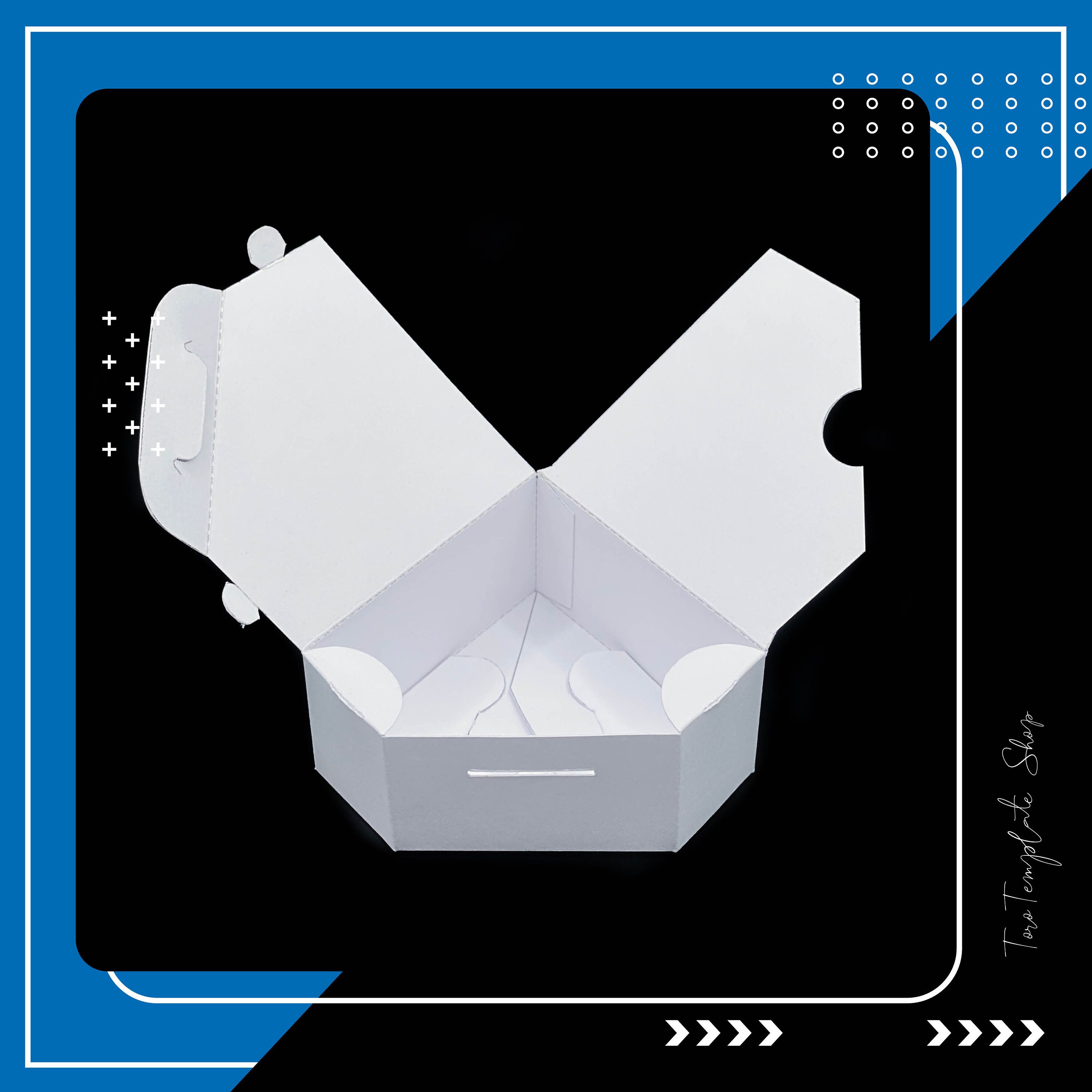 Diamond Shape Box, Pentagon Box Template, Gift Box Template, Resizeable ...