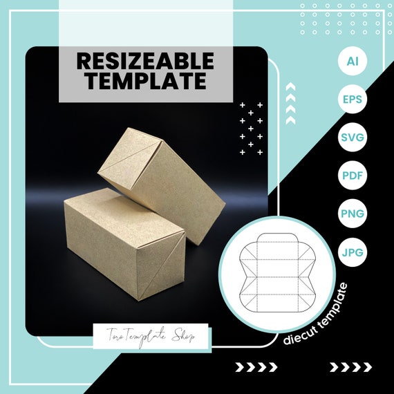 Box Template Cookies Box Template Gift Box Template Candy | Etsy