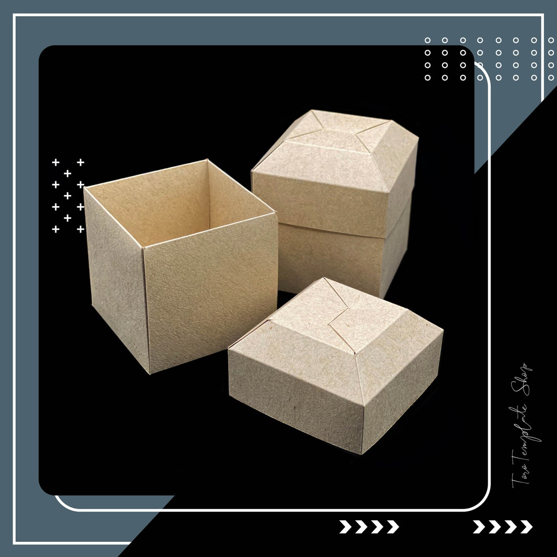 Box With Lid Template, Gift Box Template, Candy Box Template, Cookies ...