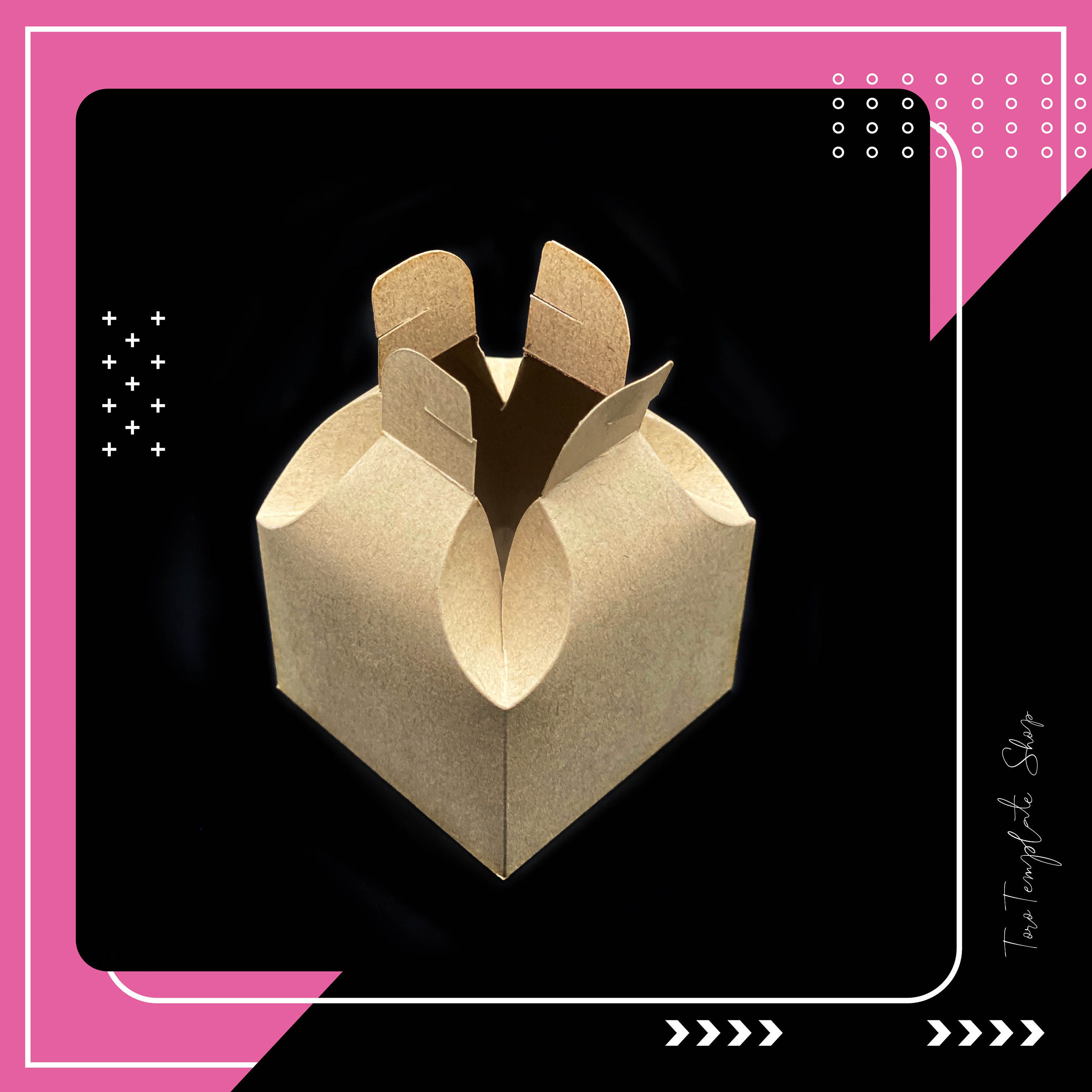 Curved Box Template, Gift Box Template, Candy Box Template, Cookies Box ...