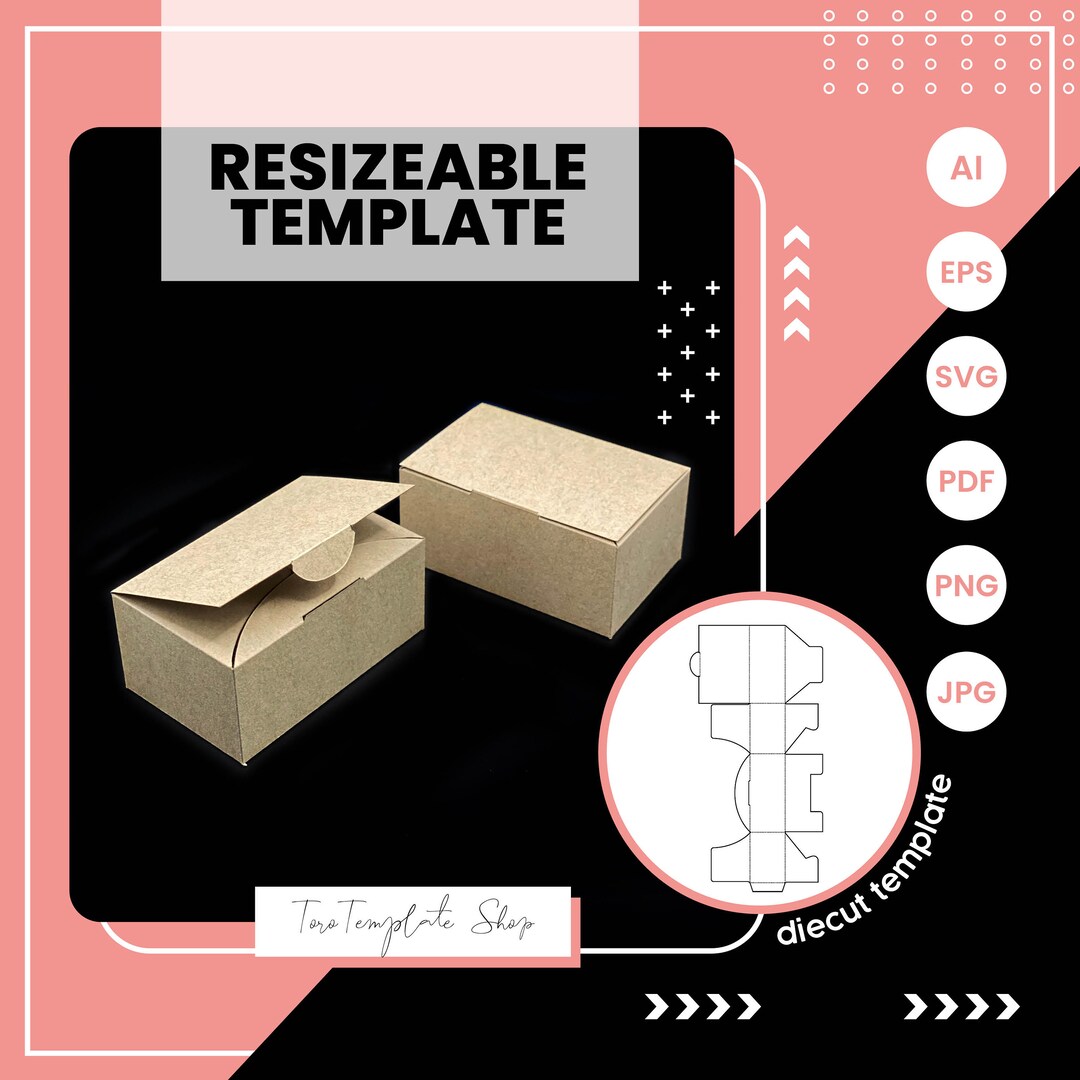 Rectangle Box Template, Cookies Box Template, Gift Box Template, Candy ...