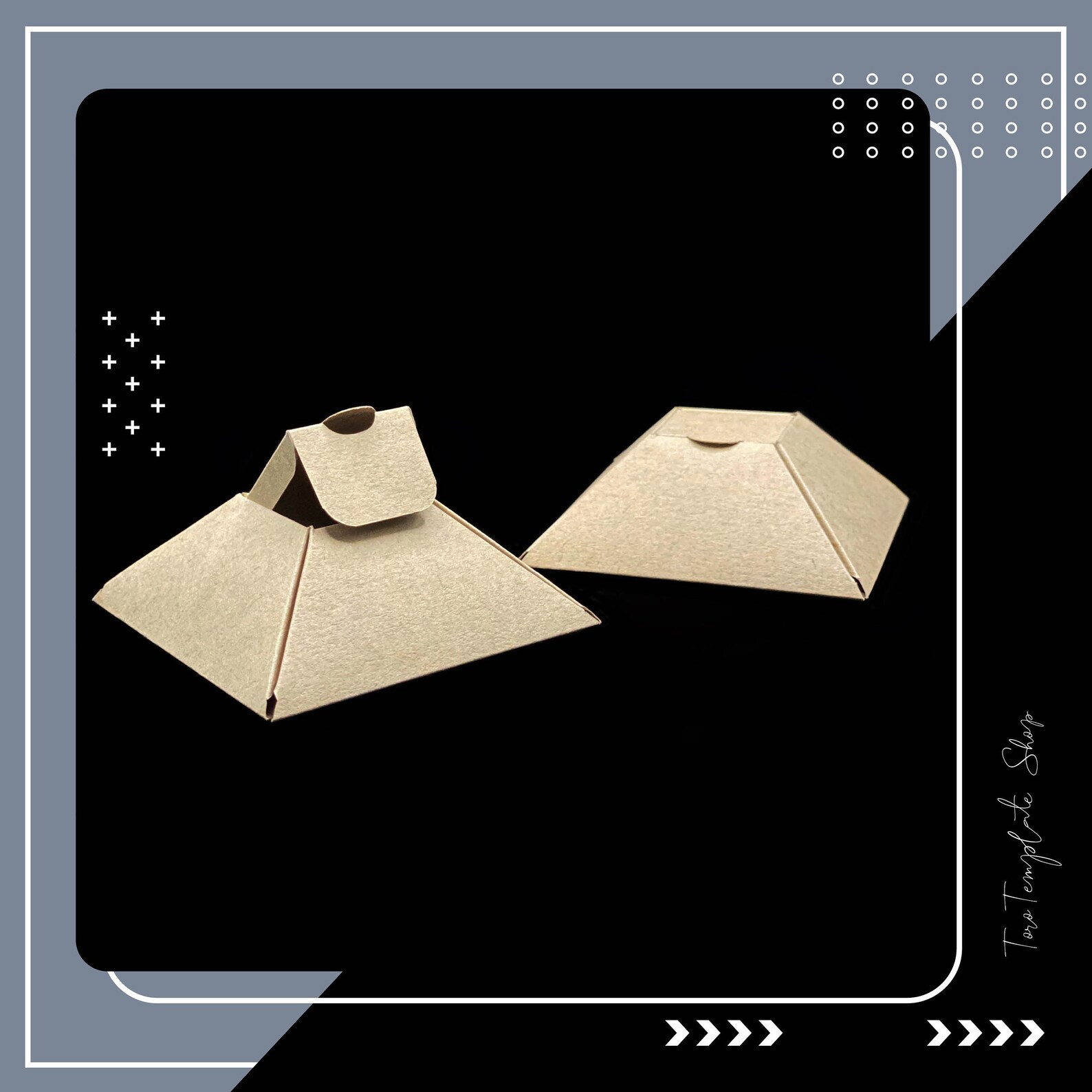 Pyramid Box Template, Gift Box Template, Candy Box Template, Jewelry ...